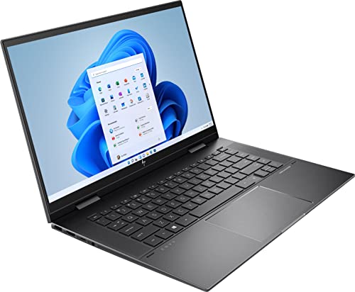 HP Envy x360 15.6" FHD IPS Touchscreen Laptop (AMD Ryzen 5 5500U 6-Core, 8GB RAM, 1TB PCIe SSD, AMD Radeon, Backlit KYB, Fingerprint, WiFi 6, Bluetooth 5.2, HD Webcam, Win 11 Home) with Hub