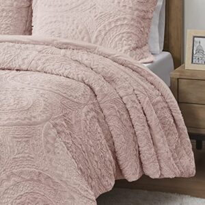 Madison Park Ultra Soft Luxury Premium Plush Comforter Mini Modern All Season Down Alternative Bedding Set with Matching Sham, Full/Queen, Blush