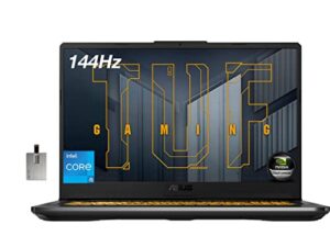 asus 2022 tuf 17.3″ 144hz gaming laptop, intel 11th core i5-11400h, 64gb ram, 2tb pcie ssd, nvidia geforce rtx 3050 graphics 4gb, backlit keyboard,windows 11 s, gray, 32gb snowbell usb card