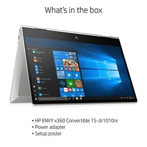 HP ENVY x360 Convertible 15-inch FHD Touchscreen 2-in-1 Laptop, 10th Gen Intel Core i7-10510U, 8GB RAM, 512GB SSD, Windows 10 Home, Fingerprint Reader, Webcam Kill Switch (15-dr1010nr, Natural Silver)