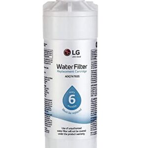 LG LT1000P - 6 Month / 200 Gallon Capacity Replacement Refrigerator Water Filter (NSF42, NSF53, and NSF401) ADQ74793501, ADQ75795105, or AGF80300704 , White