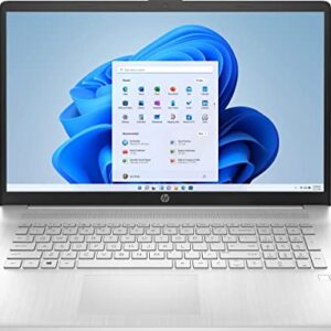 HP 17.3" FHD Laptop, AMD Ryzen 5 5500U (Beat i5-10500) 6-Core up to 4.0GHz, 8GB RAM, 256GB NVMe SSD, USB-C, Numeric Keypad, Fingerprint, HDMI, Webcam, WiFi, Win 10S, Natural Silver (Renewed)