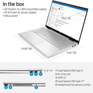 HP Newest x360 Touchscreen 15.6 FHD Business Laptop, Intel Core i5-1235U (Beat i7-1165G7), 24GB RAM, 512GB PCIe SSD, Backlit Keyboard, Iris Xe Graphics, Webcam, Wi-Fi, Win11, GM Accessories