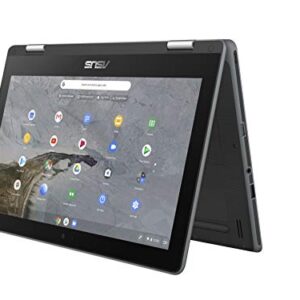 ASUS Chromebook Flip C214MA-YS02T 11.6” Ruggedized and Water Resistant Chromebook, 360 Touchscreen 2 in 1, Intel N4000, 4GB DDR4 RAM, 32GB Storage, Mil STD design, Chrome OS, Stylus