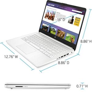 2022 Newest HP Stream 14" HD Laptop, Intel Celeron N4020(up to 2.8GHz), 16GB RAM, 320GB Space(64GB eMMC+256GB Card), 1-Year Office 365, WiFi, HDMI, USB-C, Webcam, Bluetooth, Windows 11S, White+JVQ MP