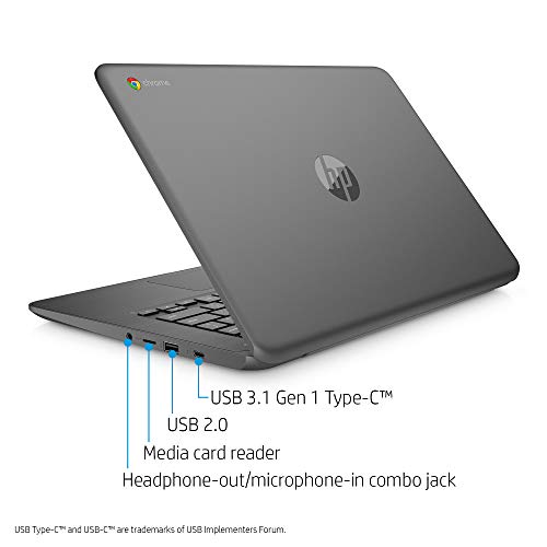 HP Chromebook 14-inch Laptop with 180-Degree Swivel, AMD Dual-Core A4-9120 Processor, 4 GB SDRAM, 32 GB eMMC Storage, Chrome OS (14-db0020nr, Chalkboard Gray)