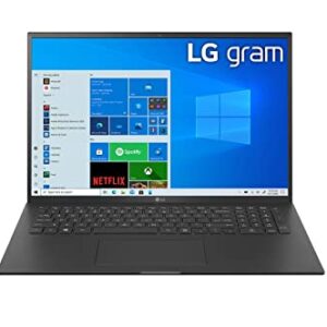 2022 LG Gram Ultralight Laptop - Full Day Battery - 17" WQXGA IPS - Intel i7-1165G7 - 16GB LPDDR4 - 512GB NVMe SSD - Iris Xe Graphics - Backlit Keyboard - WiFi6 - Windows 10 Pro w/32GB USB