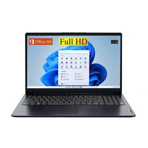 lenovo 2022 newest ideapad slim laptop: 15.6″ fhd display, 4-core intel pentium n6000, 12gb ram, 512gb ssd, 1-year office 365 personal, uhd graphics, wifi6, bluetooth, dolbyaudio, win11s, tf