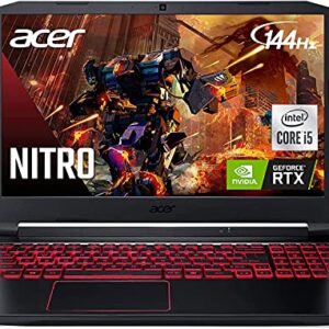 Acer 2022 Nitro 5 Gaming Laptop 15.6" FHD 144Hz IPS Display Intel 4-Core i5-10300H 16GB DDR4 512GB NVMe SSD NVIDIA GeForce RTX 3050 WiFi AX USB-C HDMI2.0 Backlit Windows 11 Pro w/RE USB Drive