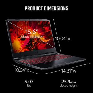 Acer 2022 Nitro 5 Gaming Laptop 15.6" FHD 144Hz IPS Display Intel 4-Core i5-10300H 16GB DDR4 512GB NVMe SSD NVIDIA GeForce RTX 3050 WiFi AX USB-C HDMI2.0 Backlit Windows 11 Pro w/RE USB Drive