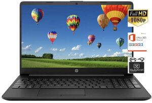 2021 premium hp 15.6” fhd ips anti-glare thin laptop,intel celeron n4020 processor, dual core up to 2.8 ghz, 4gb ram 128gb ssd,hdmi,wifi,bl, win10 s+1-year office 365 w/hubxcel cables, black