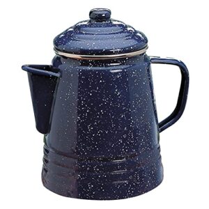 coleman 9-cup coffee enamelware percolator (blue)