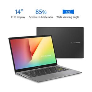 ASUS VivoBook S14 S433 Thin and Light Laptop, 14” FHD, Intel Core i5-10210U CPU, 8GB DDR4 RAM, 512GB PCIe SSD, Windows 10 Home, S433FA-DS51, Indie Black