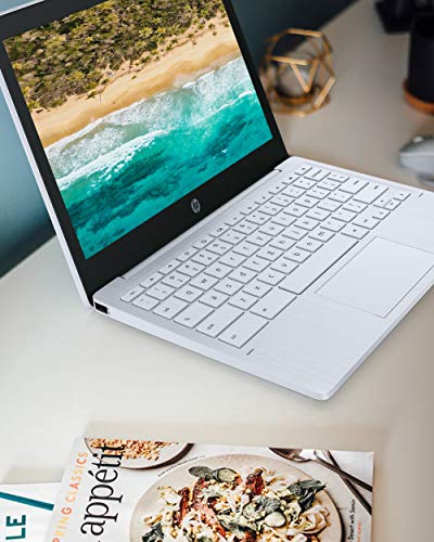 HP Chromebook 11-inch Laptop - MediaTek - MT8183 - 4 GB RAM - 32 GB eMMC Storage - 11.6-inch HD IPS Touchscreen - with Chrome OS™ - (11a-na0050nr, 2020 model, Snow White)