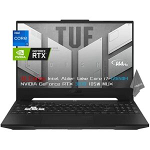 asus 2022 tuf dash 15.6″ 144hz thin flagship gaming laptop, 10 cores intel alder lake i7-12650h, geforce rtx 3070 105w mux, 24gb ddr5, 2tb ssd, backlit kb, wi-fi 6, thunderbolt 4