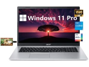 acer aspire 3 business laptop, 17.3″ fhd display, 11th gen intel core i5-1135g7, windows 11 pro, 512gb ssd, 12gb ram, 32gb durlyfish usb card