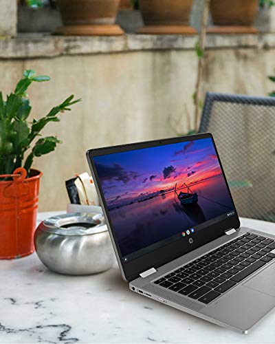 HP Chromebook x360 14a Laptop - Dual Core Intel Celeron N4020 - 4 GB RAM - 32 GB eMMC Storage - 14-inch HD Touchscreen - Google Chrome OS - Lightweight and Long Battery Life (14a-ca0010nr, 2020)