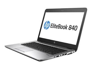 hp elitebook 840 g4 14in notebook, windows, intel core i5 2.5 ghz, 8 gb ram, 256 gb ssd, silver (1ge41ut#aba) (renewed)