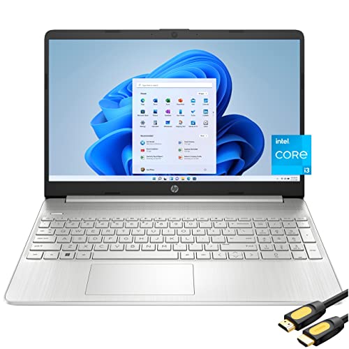 HP 15 Business & Student Laptop, 15.6" HD Micro-Edge Display, 11th Gen Intel Core i3-1115G4, 8GB RAM, 512GB SSD, Webcam, USB-C, WiFi, Long Battery Life, SPS HDMI Cable, Win 11 Home