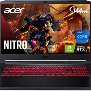 2022 Acer Nitro AN517 17.3" 144Hz FHD IPS Display Gaming Laptop - Intel i7-11800H 8 Cores - Nvidia RTX 3050 Ti 4GB - 32GB RAM DDR4 - 2TB (1TB x2 ) M.2 SSD - WiFi 6 RJ-45 - Windows 11 Home w/ 32GB USB