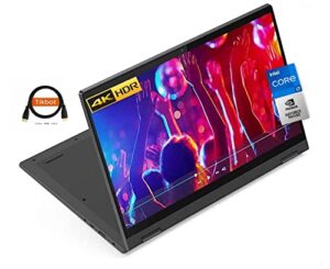 lenovo flex 5 2-in-1 laptop, 15.6″ 4k uhd (3840×2160) ips 500nits touch display, 16gb ram, 1tb pcie ssd, nvidia geforce mx450, intel i7-1165g7, fingerprint, type-c, win 11 pro, w/tikbot hdmi cable