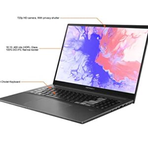 ASUS VivoBook Pro 16X 16 OLED 4K UHD WQUXGA (3840 x 2400) Slim Laptop Core i7-11370H NVIDIA GeForce RTX 3050 Backlit KB 100% DCI-P3 Pantone Win11 Pro w/HDMI (16GB RAM | 2TB SSD)