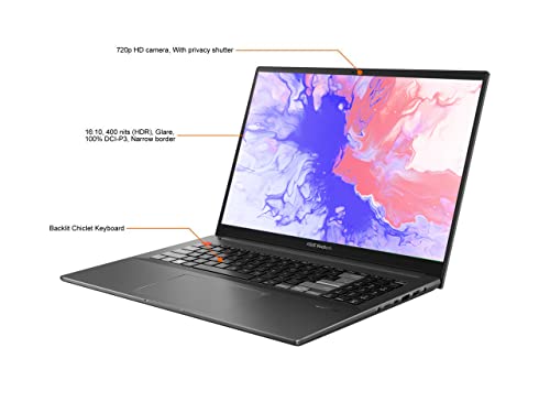 ASUS VivoBook Pro 16X 16 OLED 4K UHD WQUXGA (3840 x 2400) Slim Laptop Core i7-11370H NVIDIA GeForce RTX 3050 Backlit KB 100% DCI-P3 Pantone Win11 Pro w/HDMI (16GB RAM | 2TB SSD)