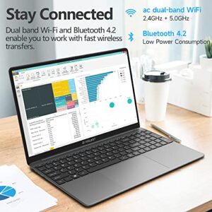 TECLAST 15.6 Inch Laptop Computer, 6GB+128GB SSD Windows 10 Laptops with Intel N4020 (up to 2.8 GHz ), FHD 1920x1080 IPS Laptop pc, Mini HDMI, WiFi, Webcam, USB3.0, Bluetooth 4.2 (Support Windows 11)