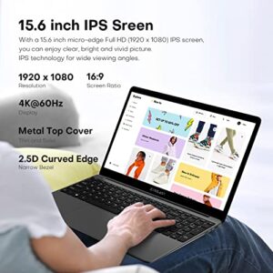 TECLAST 15.6 Inch Laptop Computer, 6GB+128GB SSD Windows 10 Laptops with Intel N4020 (up to 2.8 GHz ), FHD 1920x1080 IPS Laptop pc, Mini HDMI, WiFi, Webcam, USB3.0, Bluetooth 4.2 (Support Windows 11)