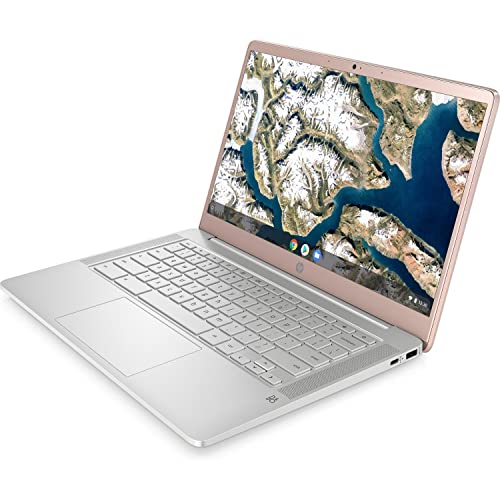 HP Chromebook 14A-NA0019DS 14" HD Touchscreen Intel Celeron N4020, Intel UHD Graphics 600, 4GB LPDDR4 RAM, 32GB eMMC Storage, Chrome OS, Pale Rose (Renewed)