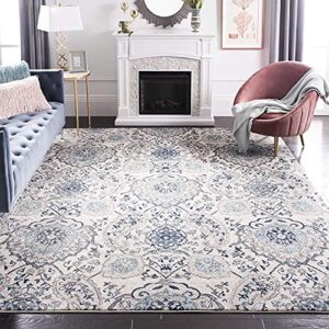 safavieh madison collection 8′ x 10′ cream / light grey mad600c boho chic glam paisley non-shedding living room bedroom dining home office area rug