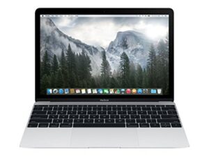 apple macbook mf855ll/a 12-inch laptop with retina display silver, 256 gb (renewed)