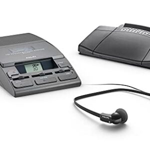 Philips LFH072052 720-T Desktop Analog Mini Cassette Transcriber Dictation System with Foot Control