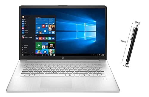 2022 HP 17.3" FHD Laptop, AMD Ryzen 5 5500U, AMD Radeon Graphics, 6-Core up to 4.0GHz, 12GB DDR4 RAM, 2TB HDD, Windows10 Home, Touchsreen, BrightView, WiFi 5, Natural Silver, with MTC Stylus Pen