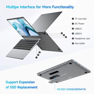 TECLAST Traditional Laptop Computers 14 inch Laptop, 8GB RAM Laptop Windows 10(Support Windows 11),256GB SSD(1TB Expandable),Up to 2.6GHz Intel N4120,1920x1080FHD,2.4G+5G WiFi,BT 4.2,USB3.0,Mini-HDMI