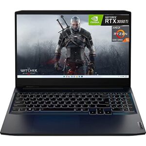 lenovo 2022 newest ideapad 3 gaming laptop, 15.6 inch fhd 122hz display, amd ryzen 5 5600h, nvidia geforce rtx 3050 ti, 8gb ram, 256gb ssd, wi-fi6, shadow black, windows 11 home, bundle with jawfoal