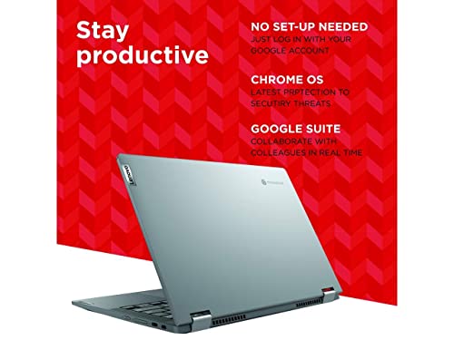 Lenovo Chromebook Flex 5 13" FHD IPS Touchscreen 2-in-1 Laptop, Intel Core i3-10110U, 4GB DDR4, 64GB eMMC, MicroSD Card Reader, Webcam, WiFi,BT, Backlit Keyboard, Chrome OS/ GCube 64GB Micro SD Card