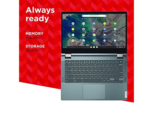 Lenovo Chromebook Flex 5 13" FHD IPS Touchscreen 2-in-1 Laptop, Intel Core i3-10110U, 4GB DDR4, 64GB eMMC, MicroSD Card Reader, Webcam, WiFi,BT, Backlit Keyboard, Chrome OS/ GCube 64GB Micro SD Card