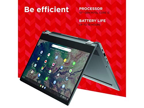 Lenovo Chromebook Flex 5 13" FHD IPS Touchscreen 2-in-1 Laptop, Intel Core i3-10110U, 4GB DDR4, 64GB eMMC, MicroSD Card Reader, Webcam, WiFi,BT, Backlit Keyboard, Chrome OS/ GCube 64GB Micro SD Card