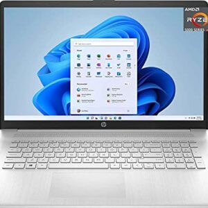 HEWLETT PACKARD HP 17 Professional High Performance Slim Laptop in Silver Six Core Ryzen 5 up to 4GHz 8GB RAM 128GB SSD + 1TB HDD 17.3 HD+ WiFi HDMI W11 (17-CP000-Renewed)