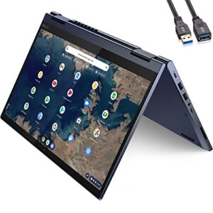 lenovo thinkpad c13 yoga chromebook 2-in-1 laptop, 13.3″ fhd touchscreen 300nits, amd ryzen 3 3250c, 4gb ddr4 ram, 512gb pcie ssd, backlit keyboard, abyss blue, chrome os, broag usb extension cable