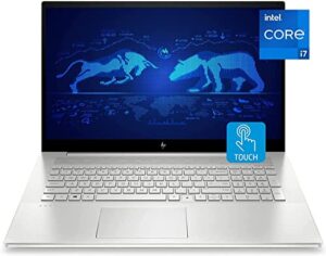 new hp envy 17 laptop, 17.3” fhd touchscreen display, intel core i7-1165g7, 32gb ram 1tb pcie nvme m.2 ssd+1tb hdd, wi-fi, bluetooth, webcam, backlit keyboard, fingerprint reader, silver