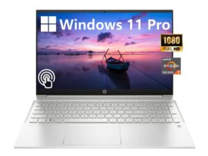 hp pavilion 15.6″ fhd touchscreen business laptop, amd ryzen 7 5825u, windows 11 pro, 16gb ram, 512gb ssd, backlit keyboard, numeric keypad, wifi 6, long battery life, durlyfish