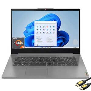 lenovo ideapad 3 laptop computer, 17.3″ fhd display, amd ryzen 5 5625u hexa-core (6 core) up to 4.30 ghz, 16gb ram ddr4, 1tb pcie ssd, wifi6, fingerprint, webcam, type-c, sps hdmi cable, win 11 home