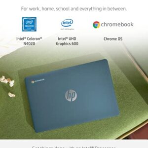 HP Chromebook 14 Laptop, Intel Celeron Processor, 4 GB RAM, 32 GB eMMC, 14” FHD (1920 x 1080) Chrome OS, Webcam & Dual Mics, Work, Entertainment, School, Long Battery Life (14a-na0180nr, 2021)