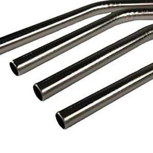 4 Bent Stainless Steel Straws Extra LONG fits compatible with 30 oz & 20 oz Yeti &Rtic Tumbler Rambler Cups - BonBon Drinking Straw