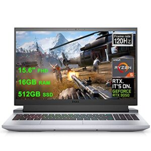 dell g15 ryzen edition gaming 15 laptop 15.6″ fhd 120hz display amd 6-core ryzen 5 5600h (beats i7-10750h) 16gb ram 512gb ssd geforce rtx 3050 4gb graphic backlit keyboard usb-c win10