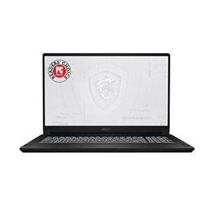 msi ws76 workstation laptop: 17.3″ 144hz fhd 1080p, intel core i7-11800h, nvidia quadro rtx a3000, 32gb, 1tb ssd, thunderbolt 4, wifi 6e, tpm2.0 fingerprint, win10 pro, black (11uk-470)