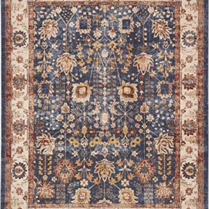 Unique Loom Utopia Collection Traditional Classic Vintage Inspired Area Rug with Warm Hues, 8 x 10 ft, Navy Blue/Beige