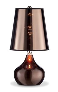 ok lighting ok-818cp luster metallic cappuccino 3-way table touch lamp, 9.25″ x 9.25″ x 18″, brown, espresso